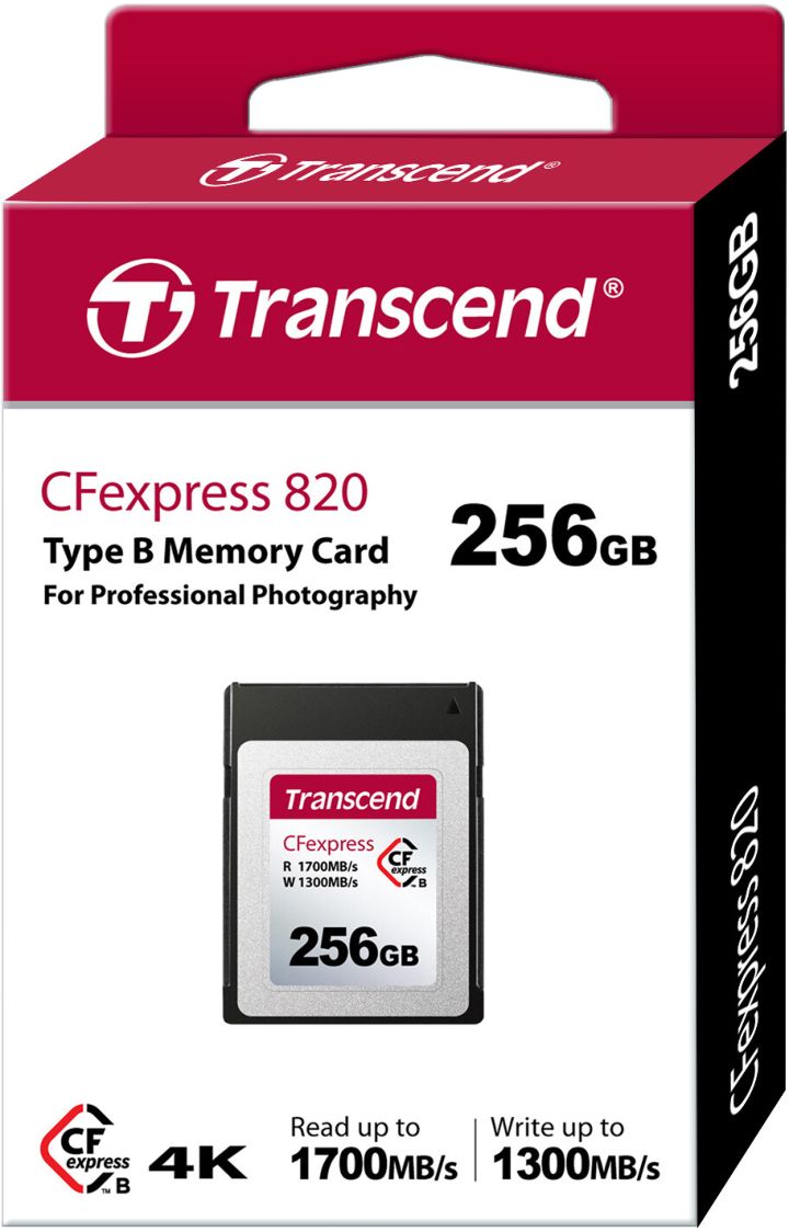 Transcend CFexpress 820 Type B Memory Card - 256GB